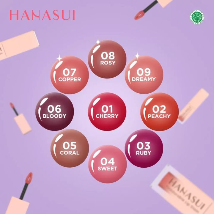 [BPOM] Hanasui Tintdorable Lip Stain Liptint Lip Gloss - Lip Tint Ombre ...