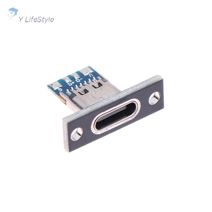 [Local Delivery]Y LifeStyle 1Pc USB C Female Connector Panel Mount Jack ...