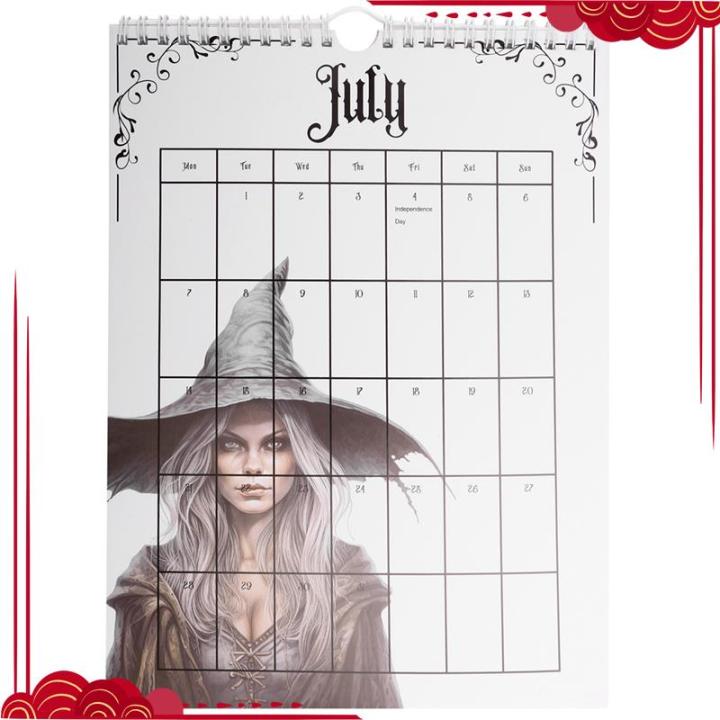 Witchy Goth 2025 Calendar Digital Pagan 2025 Monthly Planner Letter ...