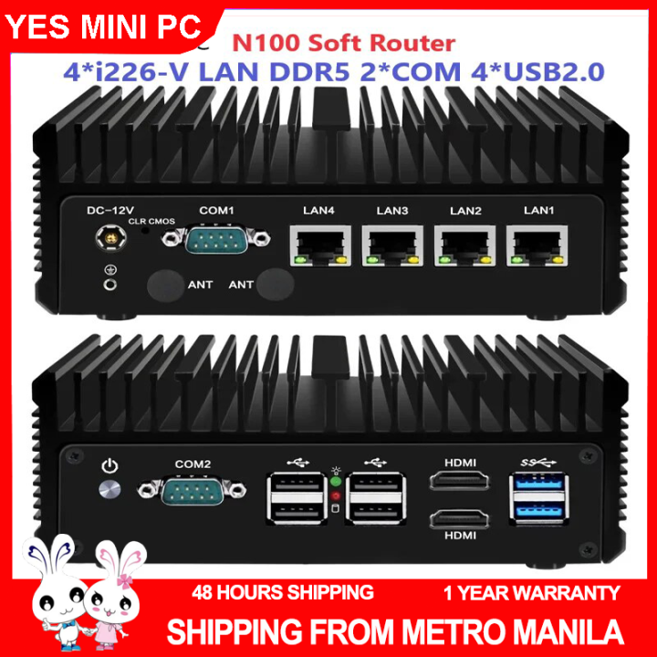 Local Manila shipment 12th Gen Alder Lake-N100 Firewall 2.5G Soft ...