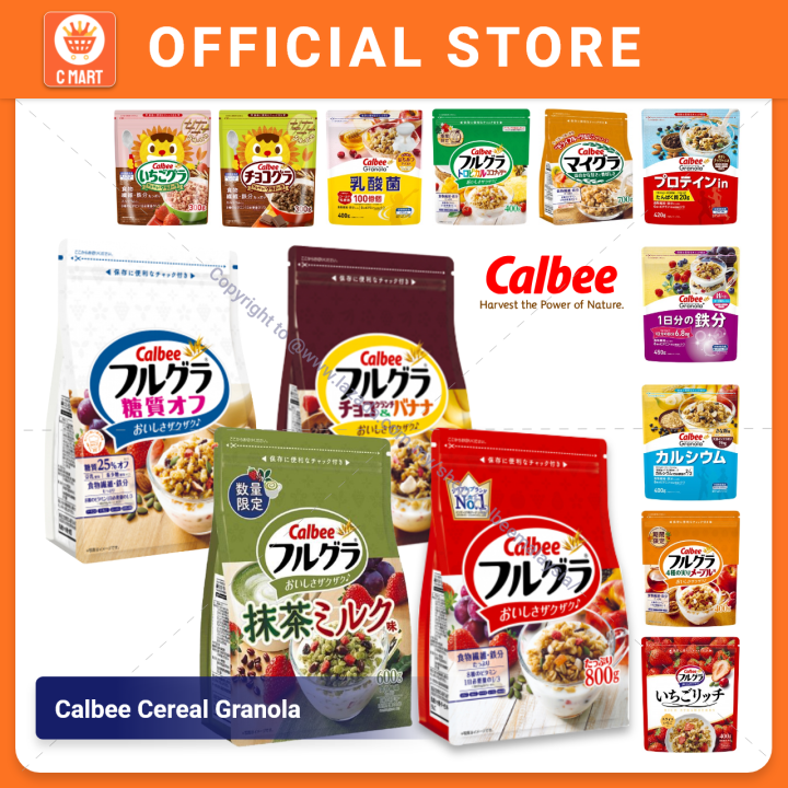 Calbee Japan Cereal Granola Oat Grain Original 800g 日本卡乐比水果麦片 Less ...