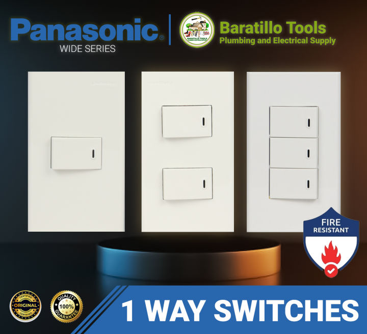 Original Panasonic Wide Series 1 Way Switch - 1, 2, 3 Gang | Lazada PH