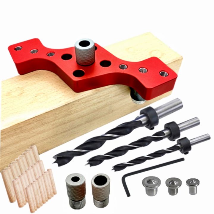 Woodworking 6/8/10mm Vertical Pocket Hole Jig Self Centering Dowel ...