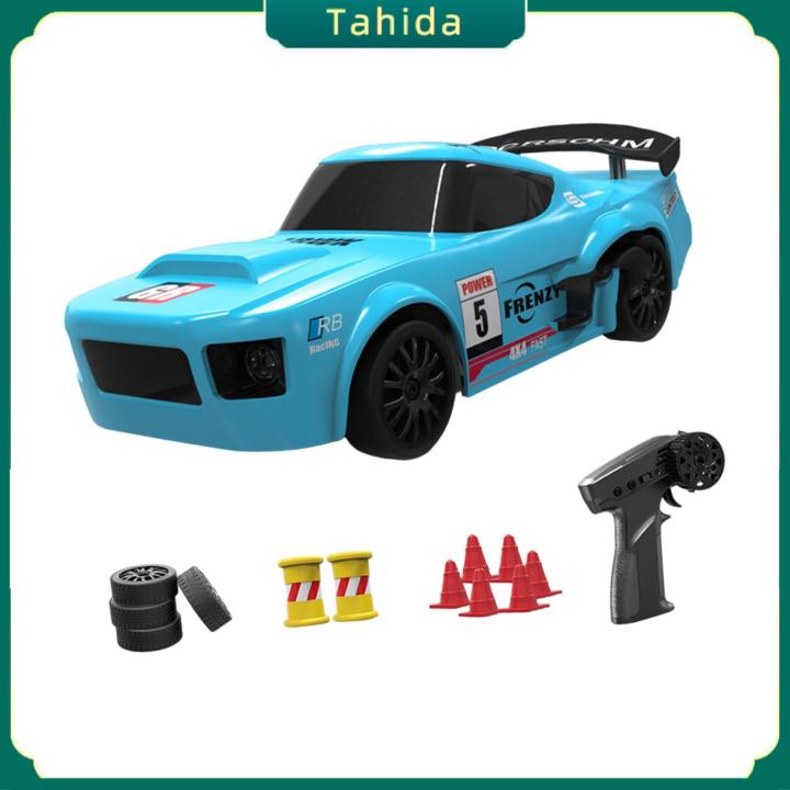 Tahida 1:24 Scale RC Drift Model Car Race Car with LED Lights 4WD ...