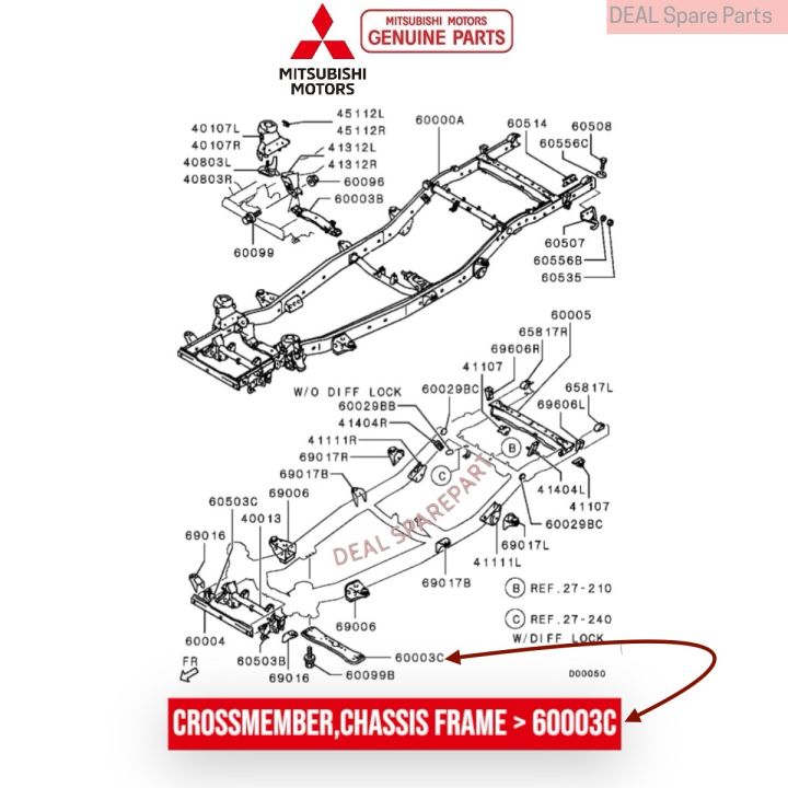 Crossmember Depan Chassis Frame Original Mitsubishi Pajero Triton ...