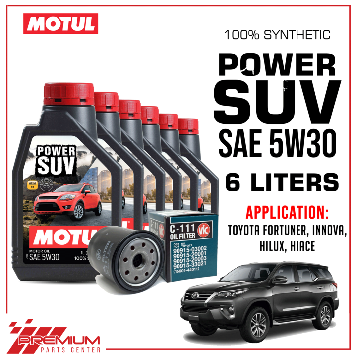 Motul POWER SUV 5W-30 Fully Synthetic 6 Liter Bundle For Toyota ...