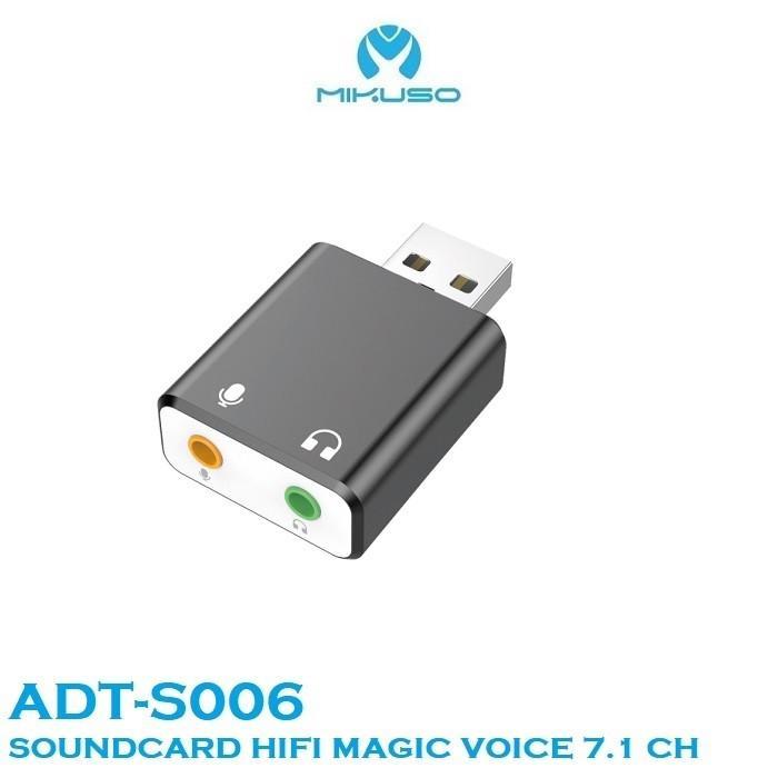 SOUNDCARD USB MIKUSO ADT-S006 HIFI MAGIC VOICE 7.1CH - SM SOUND ...