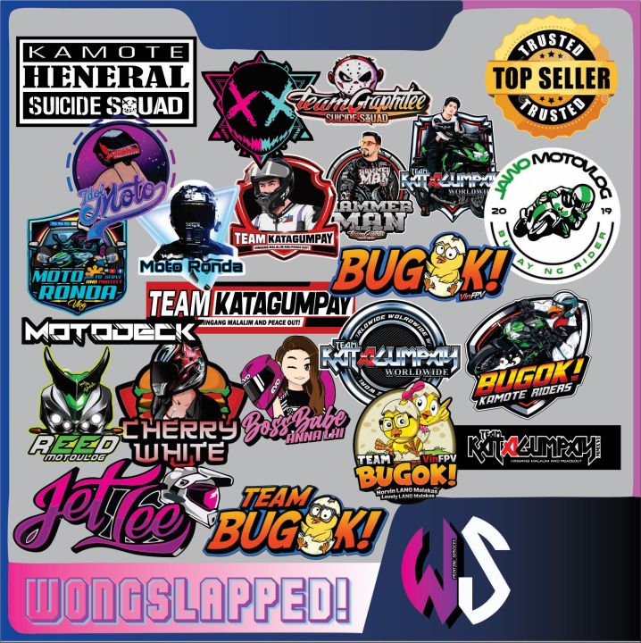 TOP MOTOVLOG PH STICKERS KAMOTE HENERAL TEAM KATAGUMPAY BUGOK JAWO ...
