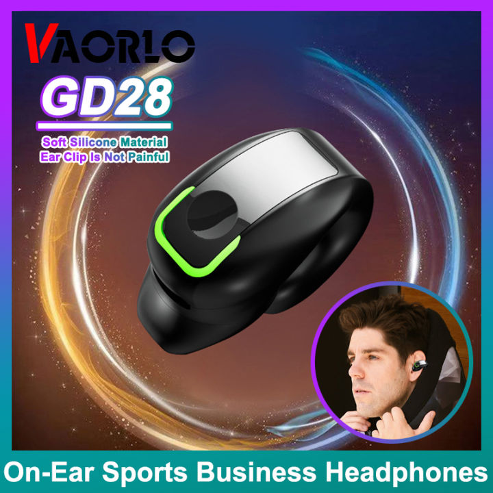 VAORLO Bluetooth 5.3 Wireless Headphones HIFI Stereo Sound Painless Wearing Mini Ear Clip ...