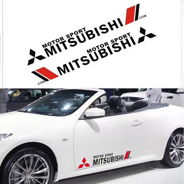 [OUS] 1 Pair for Mitsubishi Logo Car Body Sticker Auto Badge Decoration ...