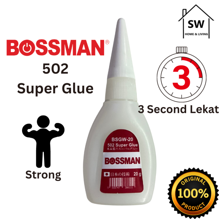 SW BOSSMAN 502 Super Glue 3 Second Glue Fast Glue Easy Glue Gam 502 ...