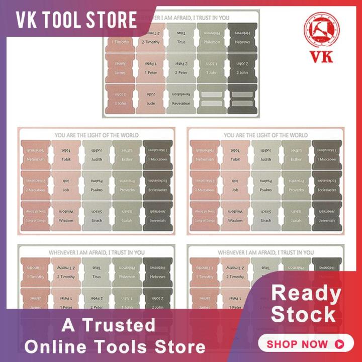 5 Sheet Bible Index Label Sticker Bible Index Tabs Easy Read Bible Book ...