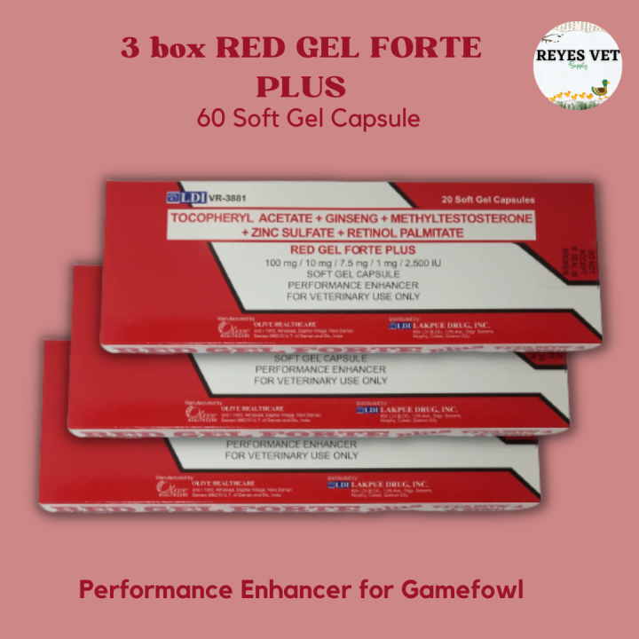 [VET SUPPORT] RED GEL FORTE PLUS 60capsules for GAMEFOWL : PARA SA ...