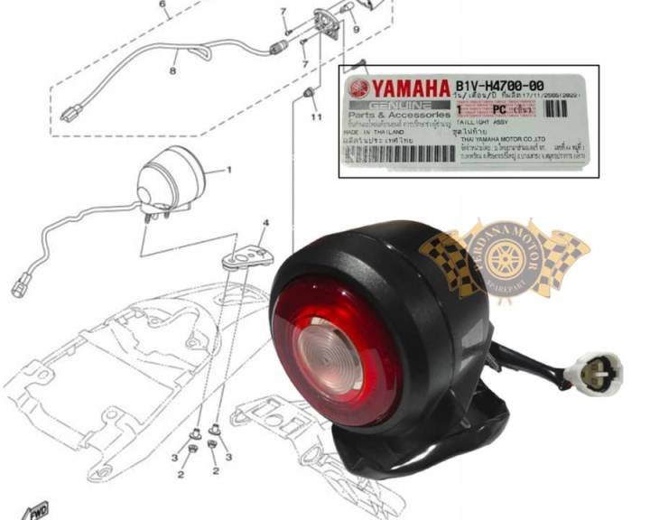 Tail light Lampu stop XSR 155 ASLI ORIGINAL YAMAHA B1V-H4700-00 ...