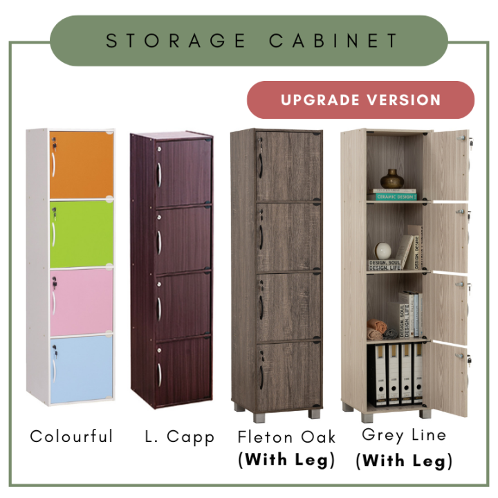Alora Furniture - CODEY 4 Doors Locker Cabinet / Storage Box With Lock ...