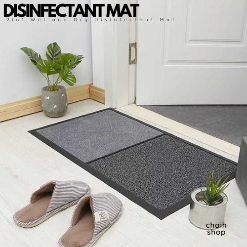 CHAINSHOP 2 in 1 Wet and Dry Disinfectant Mat Foot Bath Rubberized Door ...