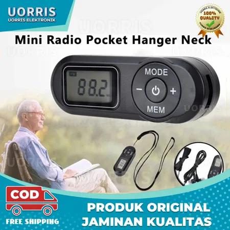 UORRIS Mini Pocket Digital Radio FM/AM HRD-727 Portable FM Radio ...