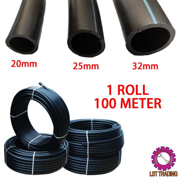 [READY STOCKS] HDPE POLY PIPE 20MM , 25MM, 32MM (SIRIM APPROVED) / PIPE HITAM POLI /PIPE POLI ...
