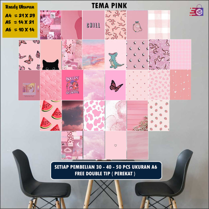 Poster Dinding Kamar Tema Pink Aestesthic / Hiasan Dinding / Poster ...