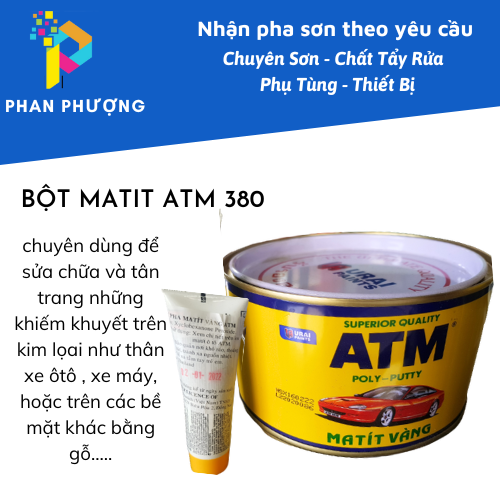 BỘT MATIT / BỘT BẢ KIM LOẠI VÀNG ATM 380 [LOẠI TỐT] 1KG + CHẤT CỨNG | Lazada.vn