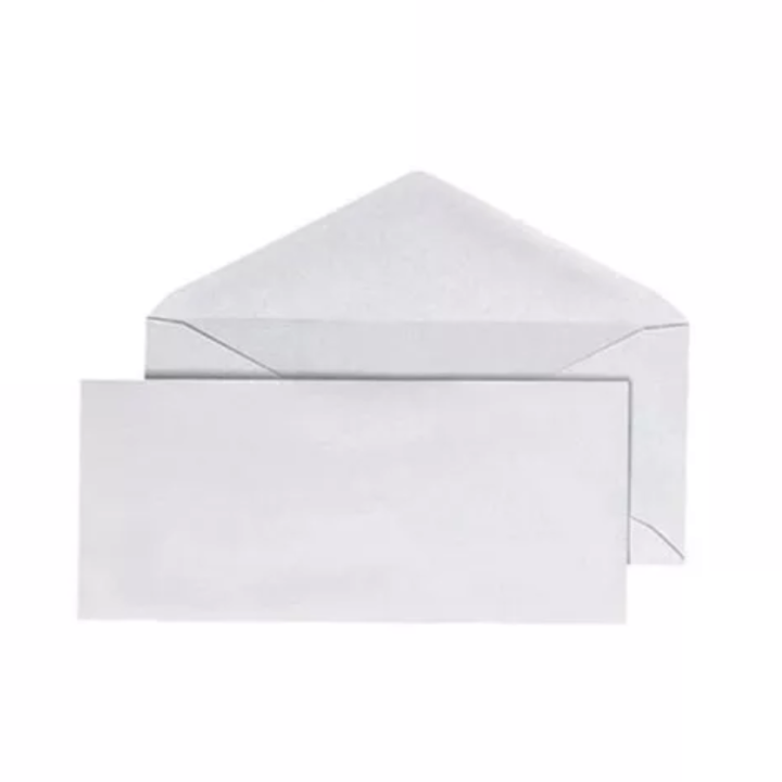 50 Pieces White Mail Envelope Long Short Standard Size Office Supplies ...
