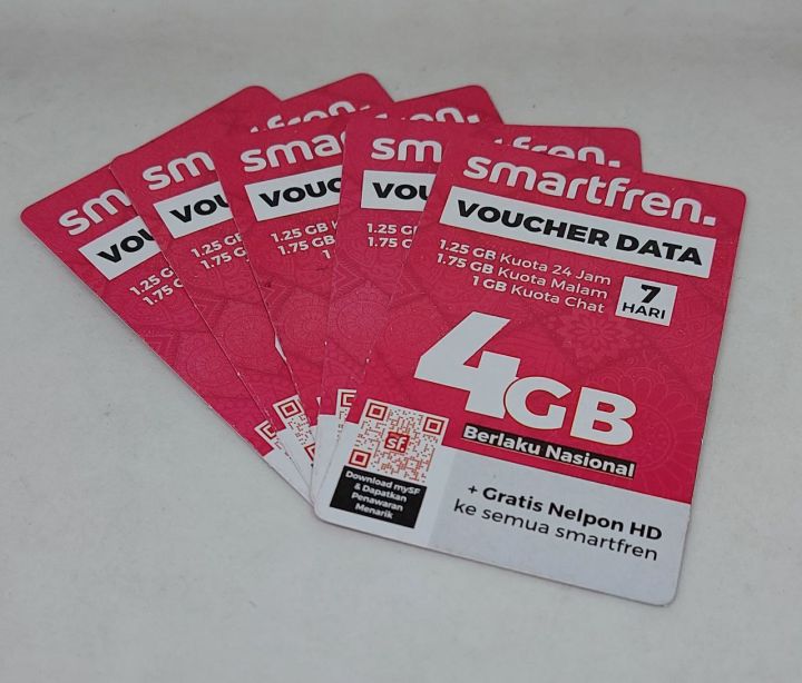 Voucher Smartfren 4GB 7 hari isi 5 pcs | Lazada Indonesia