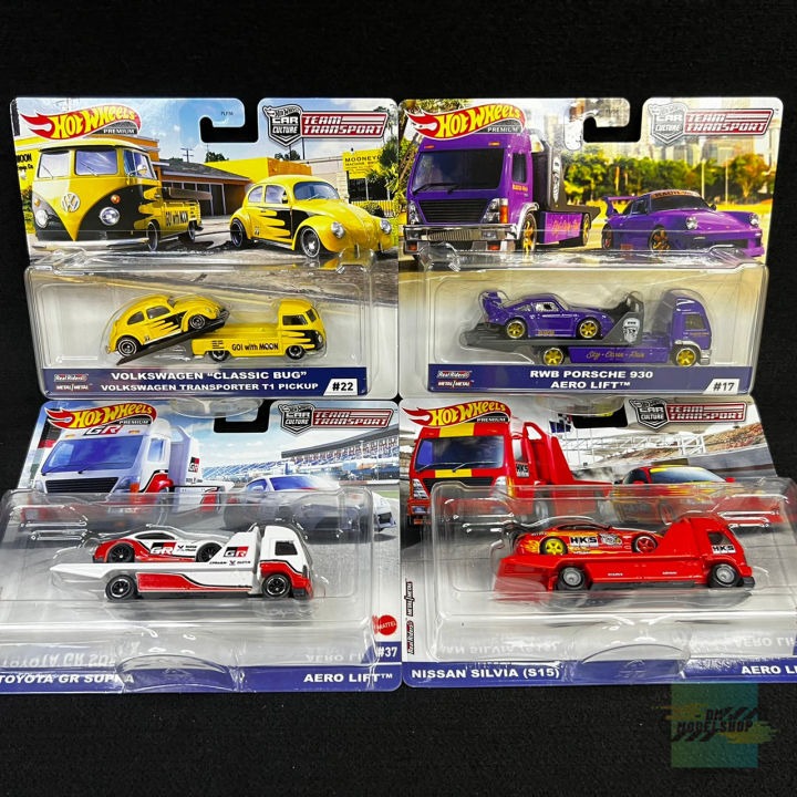 Hot Wheels Premium Team Transport โมเดลรถเหล็ก ทีมทรานสปอร์ต รกแข่งคู่