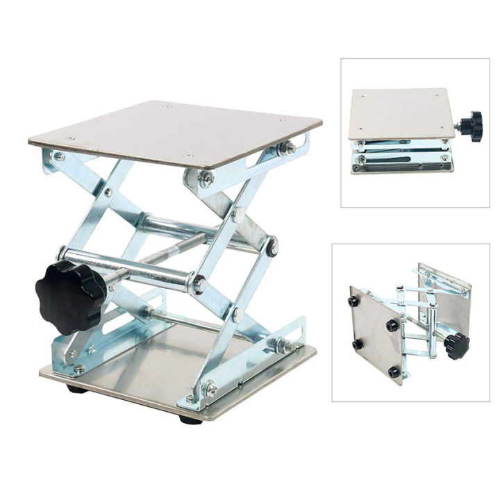 Small Jack Jiffy-Jack , 3" X 3" Stainless Steel Lab-Lift, 20lb (9kg ...