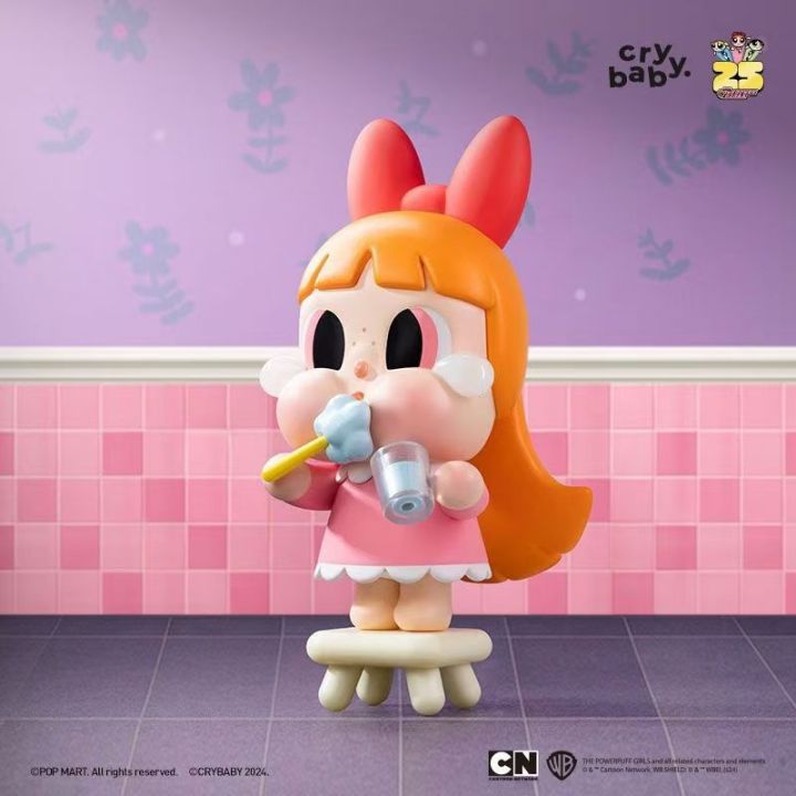 Original Pop Mart CRYBABY Powerpuff Girls Series Action Figure Desktop ...