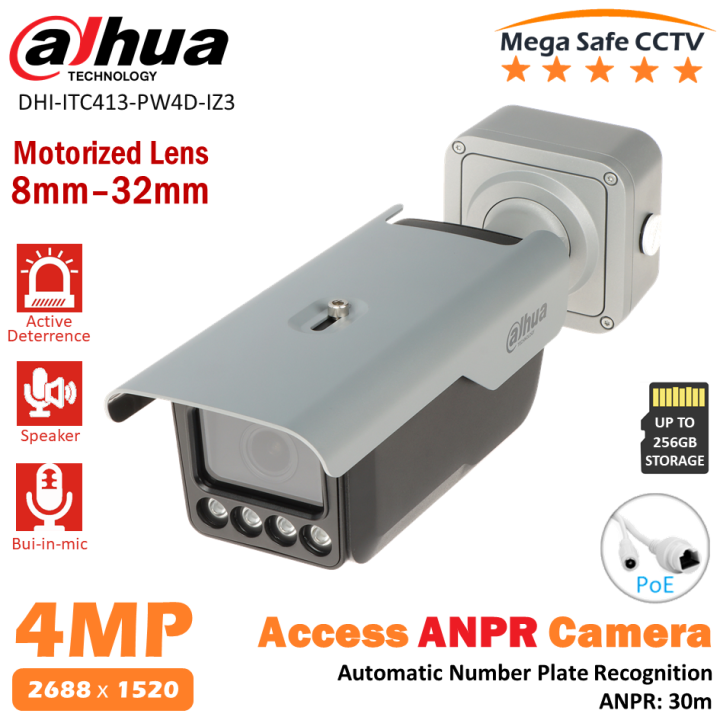 Dahua DHI-ITC413-PW4D-IZ3 Dahua Access ANPR Camera, 4MP Bullet CCTV ... Dahua DHI-ITC413-PW4D-IZ3 Dahua Access ANPR Camera, 4MP Bullet CCTV ...
