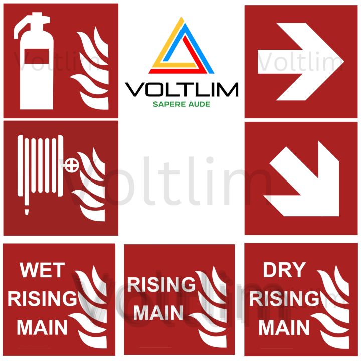 Fire Code 2023 Fire Protection System Symbol Label Sticker 150mm x ...