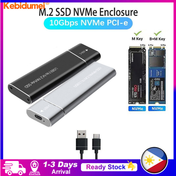 Kebidumei M.2 NVME SSD Drive External SSD Enclosure M2 NVMe Case M2 USB ...