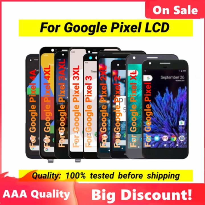 AMOLED LCD ของแท้สำหรับ Google Pixel XL LCD 2 2XL 3 3XL 3AXL 3A 4 4XL ...