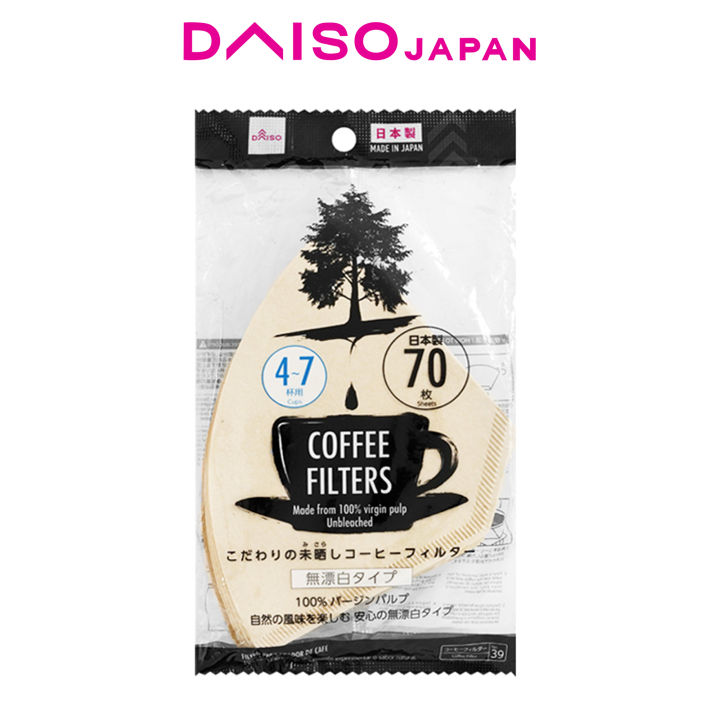 Daiso Unbleached Coffee Filters (4-7 cups) | Lazada PH