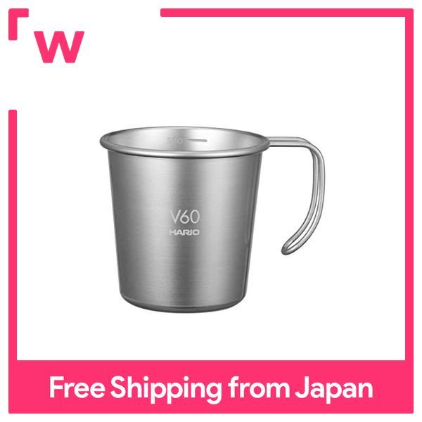 HARIO V60 Metal Stacking Mug 300ml Silver Made in Japan O-VSM-30-HSV ...