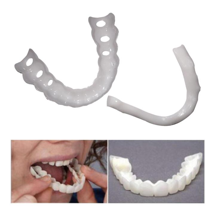 Befairy Moldable Upper & Lower Reusable Denture Teeth Veneers Temporary ...