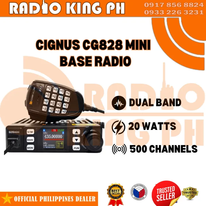 CIGNUS CG828 MINI NEW DESIGN! 20W COLORED SCREEN DISPLAY DUALBAND BASE ...