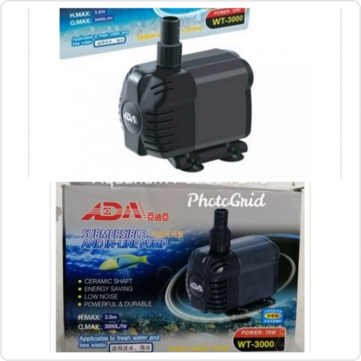 ADA Submersible And In-Line Pump WT-3000 (fresh water & sea water) | Lazada