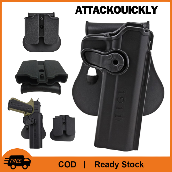 Tactical Outdoor Colt 1911 Holster Right Hand Waist Belt Polymer ...