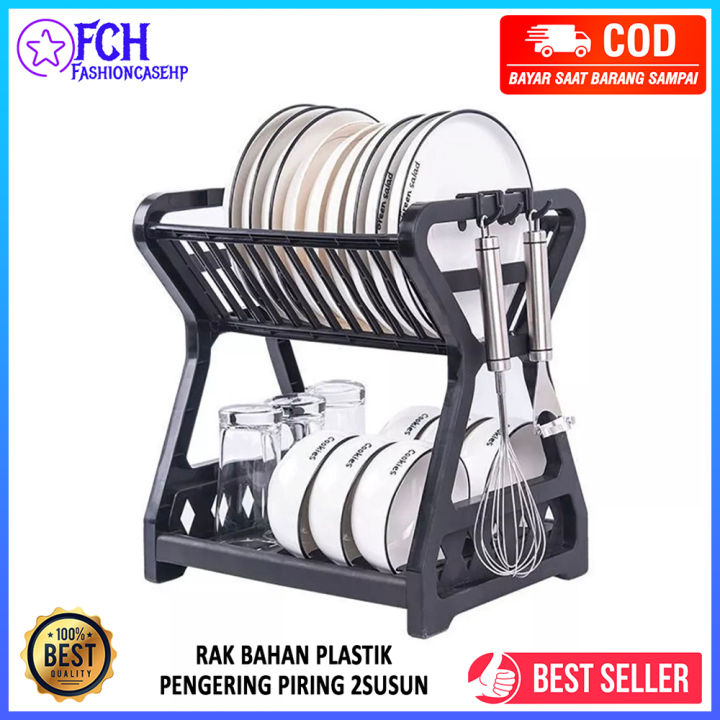RAK PIRING 2 SUSUN/RAK PENGERING PIRING BAHAN PLASTIK/RAK PIRING ...