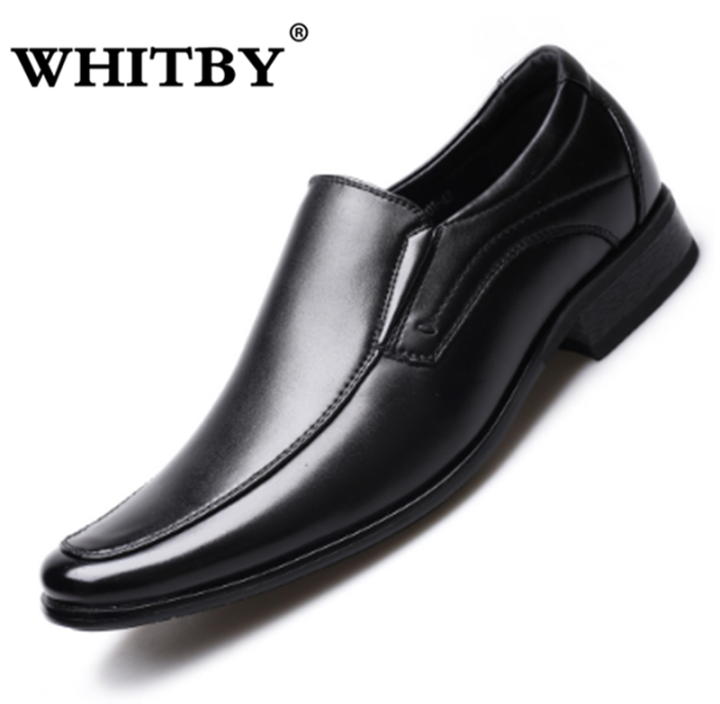 Jenama Whitby Cod Kasut Bot Lelaki Gaya British Rekaan Minimalis Kasut Pakaian Lelaki Loafers