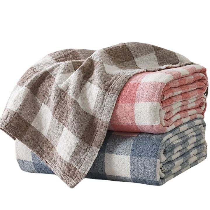 Simple Geometry Gauze Blanket Quee Size Super King Air Conditioning ...