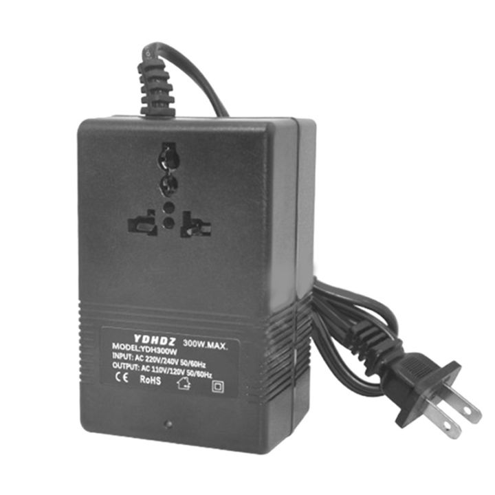 300W Voltage Converter Transformer, Steps Down 220V to 110V, Travel ...