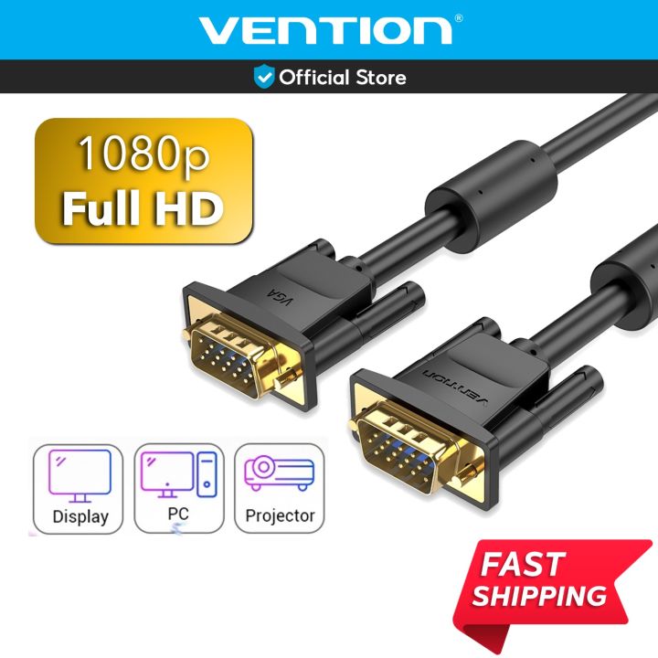 Vention VGA Cable Full HD 1080p Male to Male VGA PC Laptop Monitor TV ...