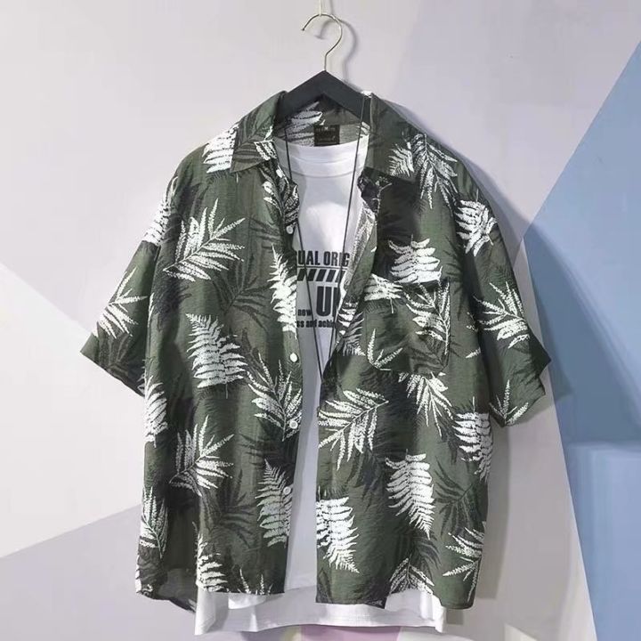 kct shopเสื้อฮาวาย เสื้อเชิ้ต ชาย เสื้อเชิ้ตแขนสั้น สำหรับผู้ชายและ ...