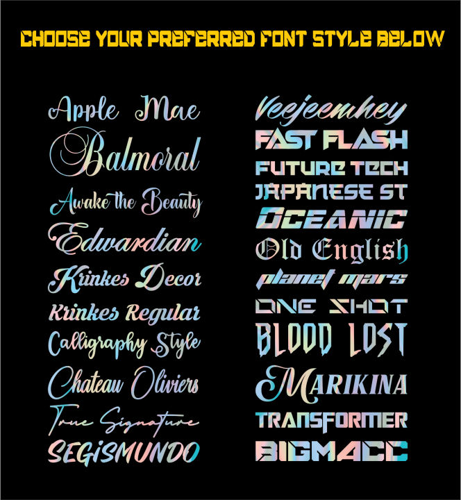 PERSONALISED NAME DECAL STICKER | Lazada PH