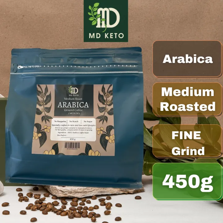 [MD Keto] 450g / 225g Arabica Classic Rosted Coffee (Fine Ground) ,Best quality, no magarine, no ...