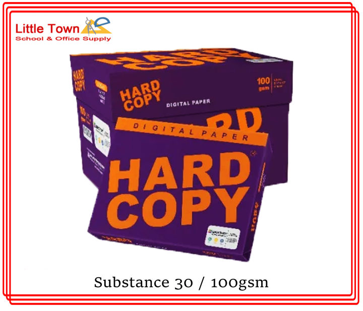 1 Ream Hard Copy 100gsm Bond Paper Digital Paper Substance 30 | Lazada PH