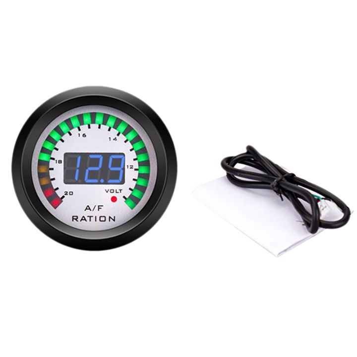 2 in 1 Air Fuel Ratio Gauge Voltmeter 12V 52mm Digital Car AFR Volt ...