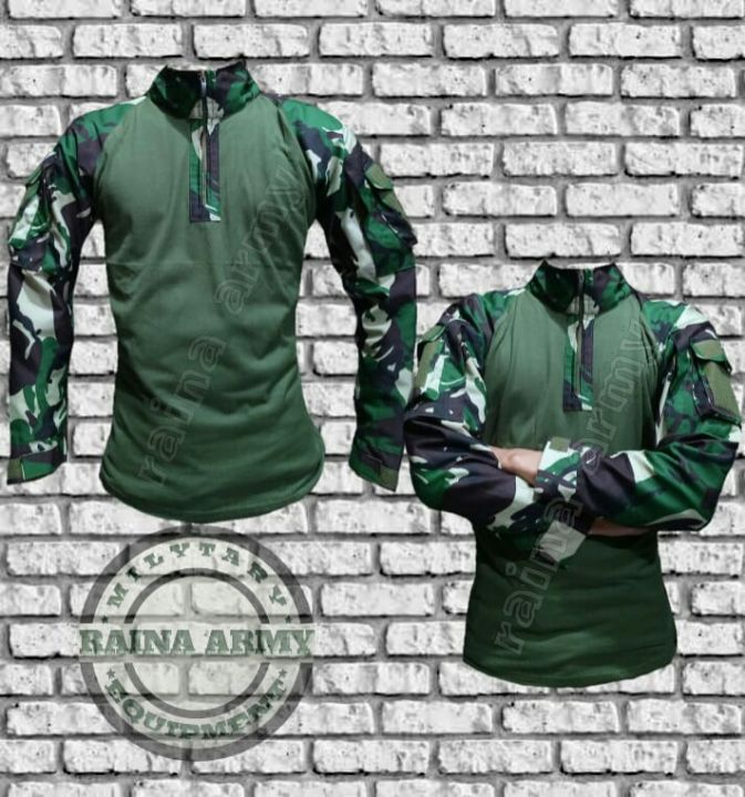 kaos bdu kaos tactical bdu hijau kombinasi loreng tni malvinas | Lazada Indonesia